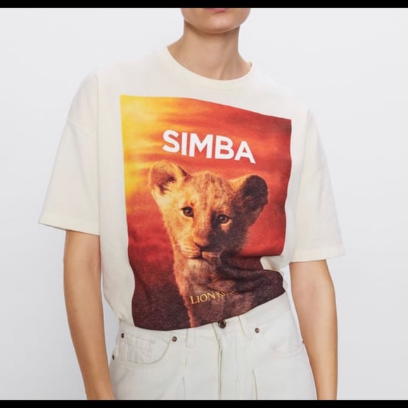 Zara | Tops | Zara Lion King Disney Simba Cotton Tshirt | Poshmark